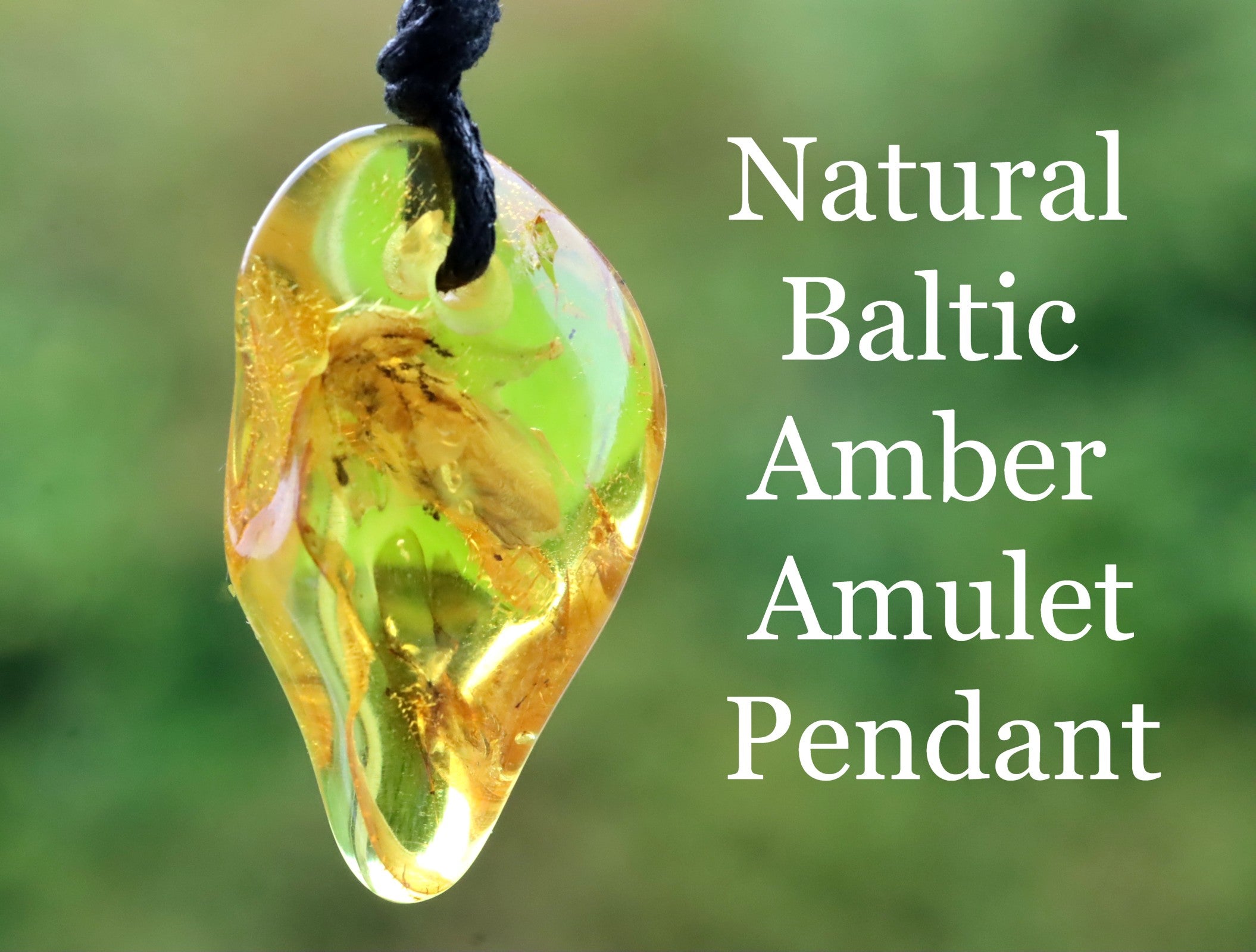 Handmade Amulet Pendant | Baltic Amber Amulet - Amber SOS