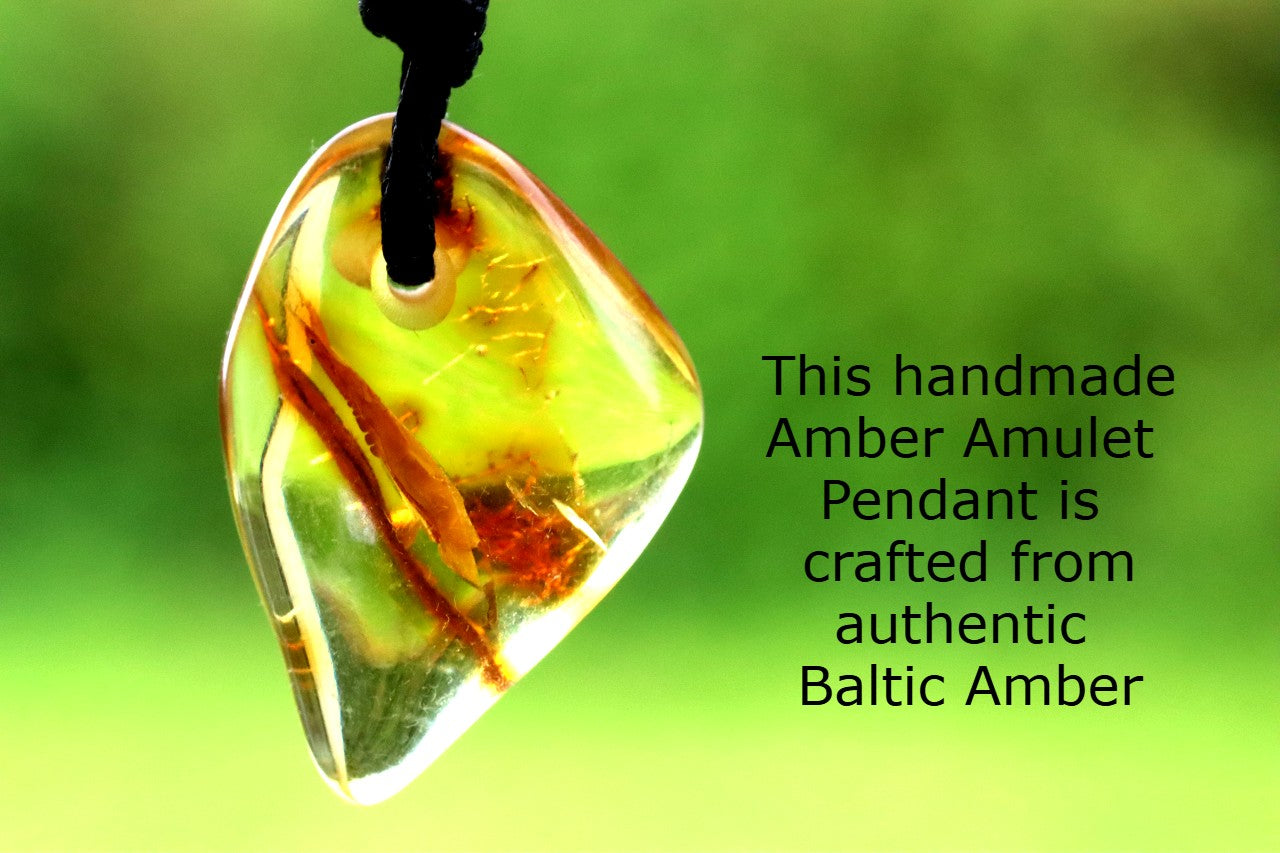 Natural Amber Amulet | Baltic Amber Amulet - Amber SOS