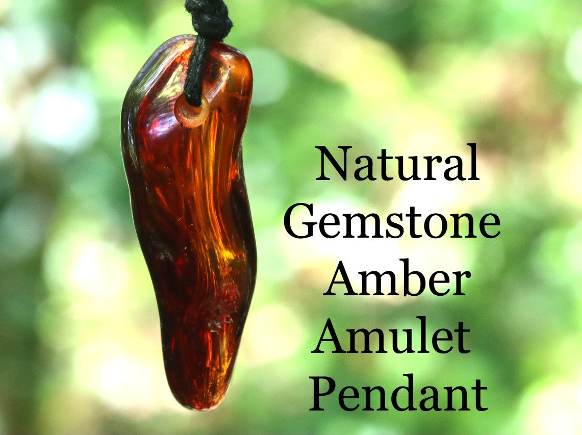 Handmade Baltic Amber Amulet Pendant | Protection Amulet - Amber SOS