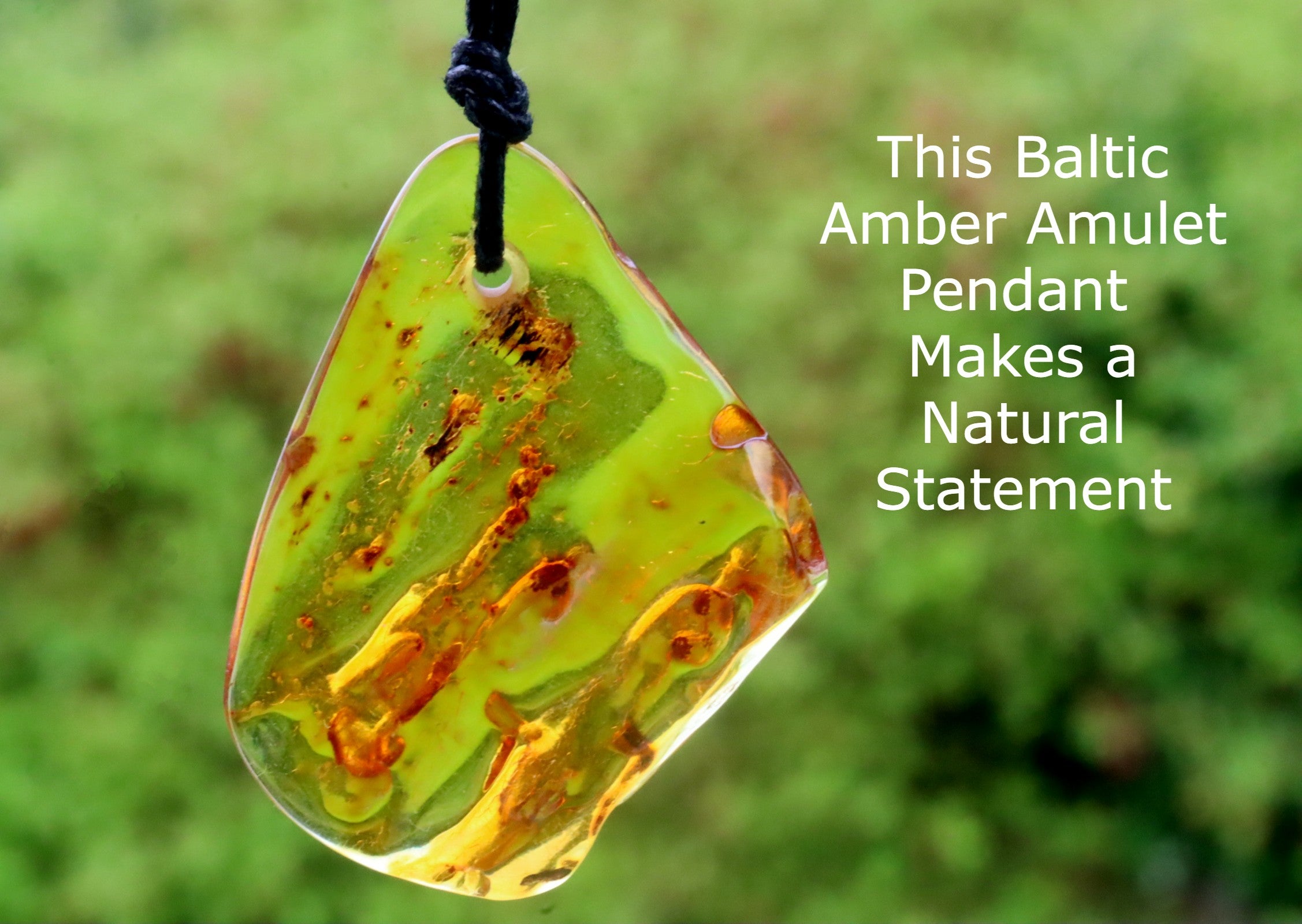 Natural Amber Amulet | Baltic Amber Amulet - Amber SOS